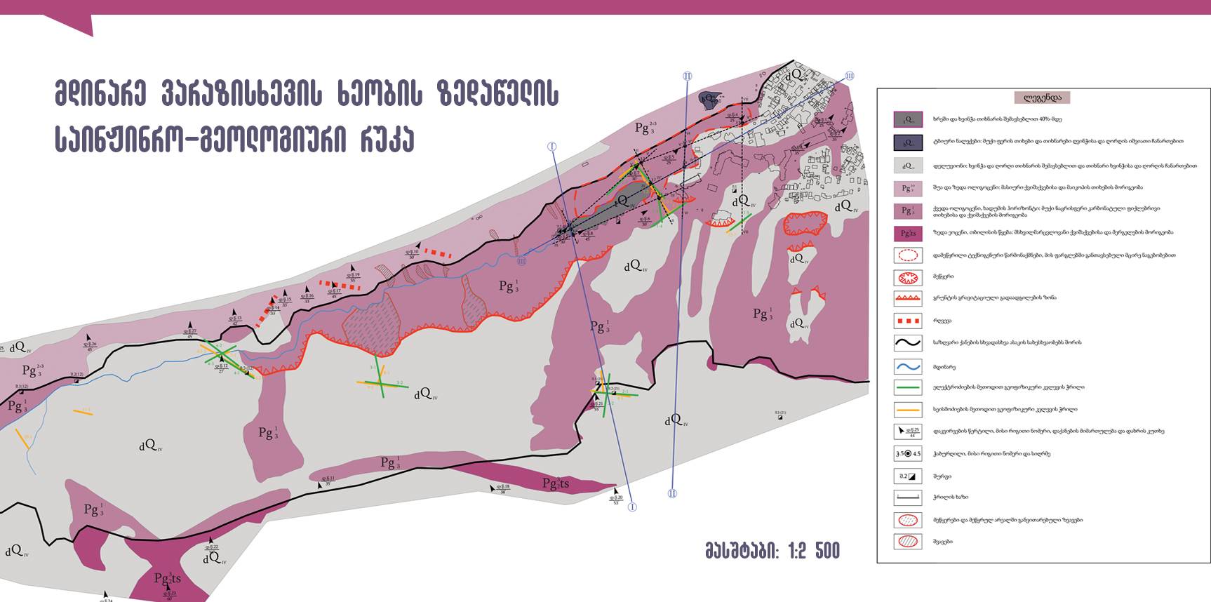 Creation of engineering-geological map of geodynamic processes of ...